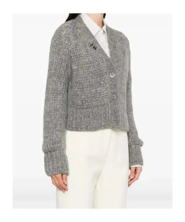 Ermanno Scervino Button-embellished Knit Cardigan