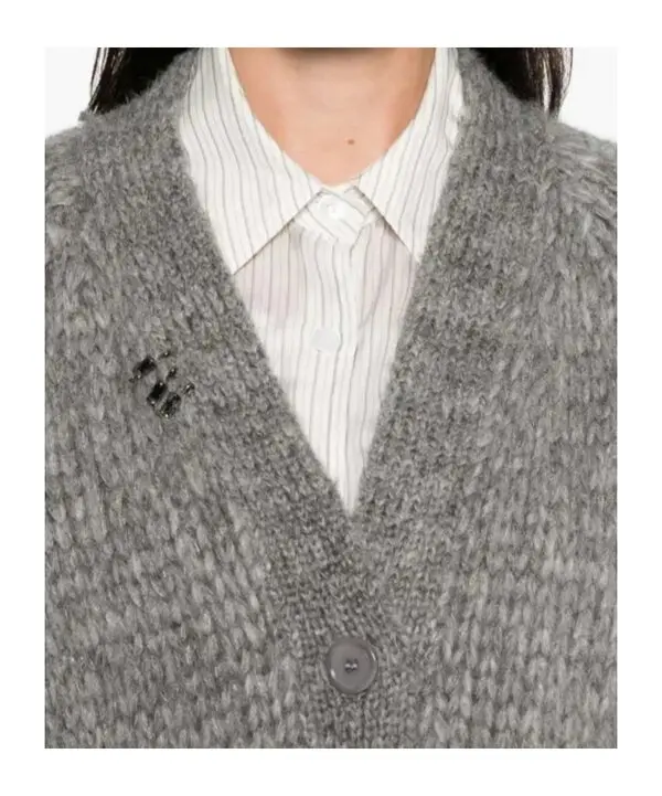 Ermanno Scervino Button-embellished Knit Cardigan