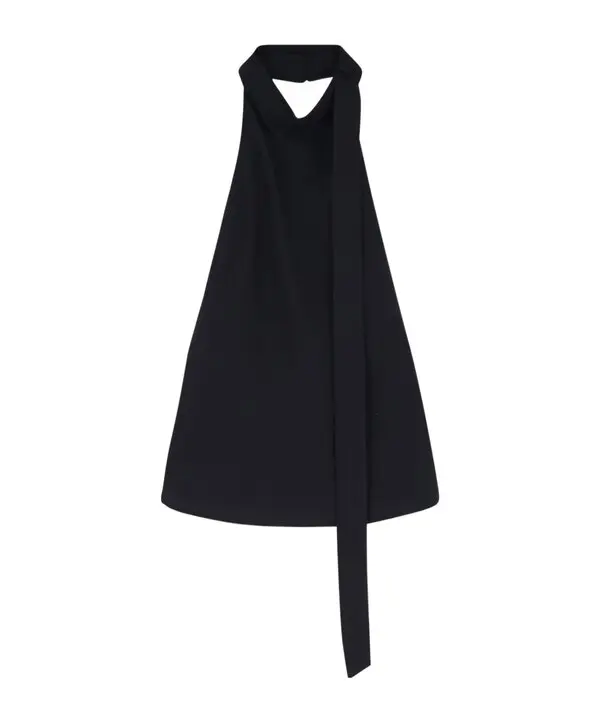 ALYSI Open Back Halter Neck Top With Bow Detail