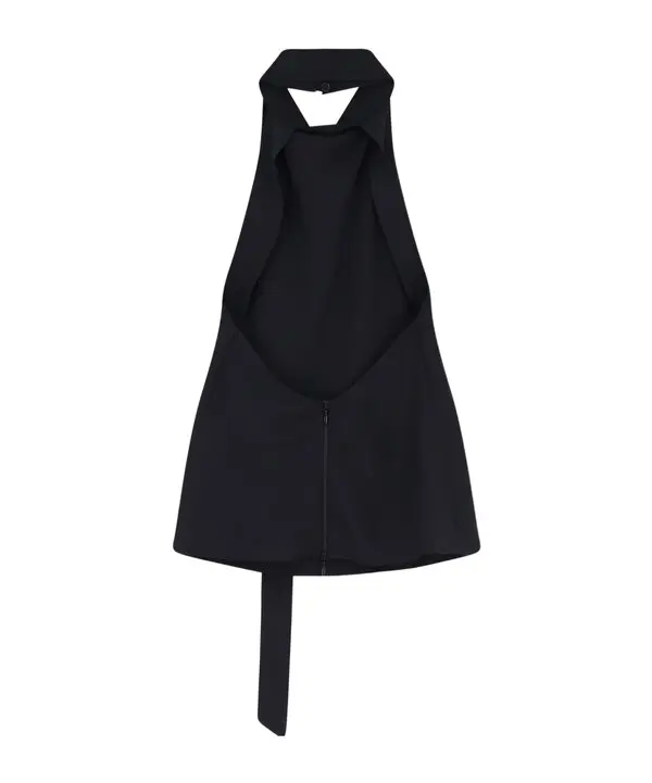 ALYSI Open Back Halter Neck Top With Bow Detail