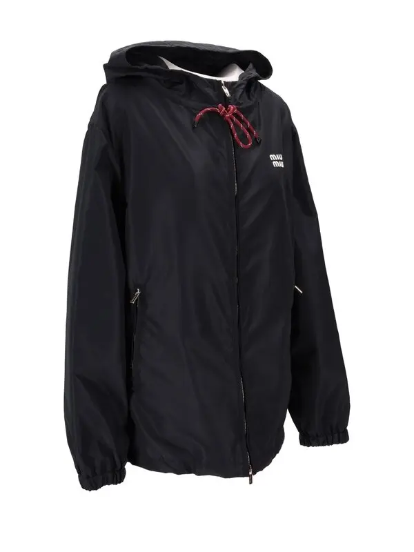 Miu Miu Lightweight Hooded Zip Jacket