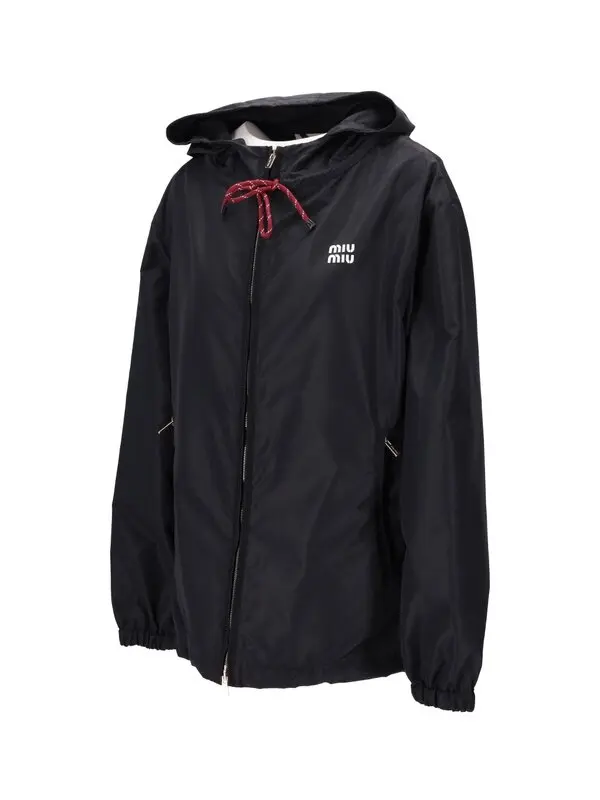 Miu Miu Lightweight Hooded Zip Jacket