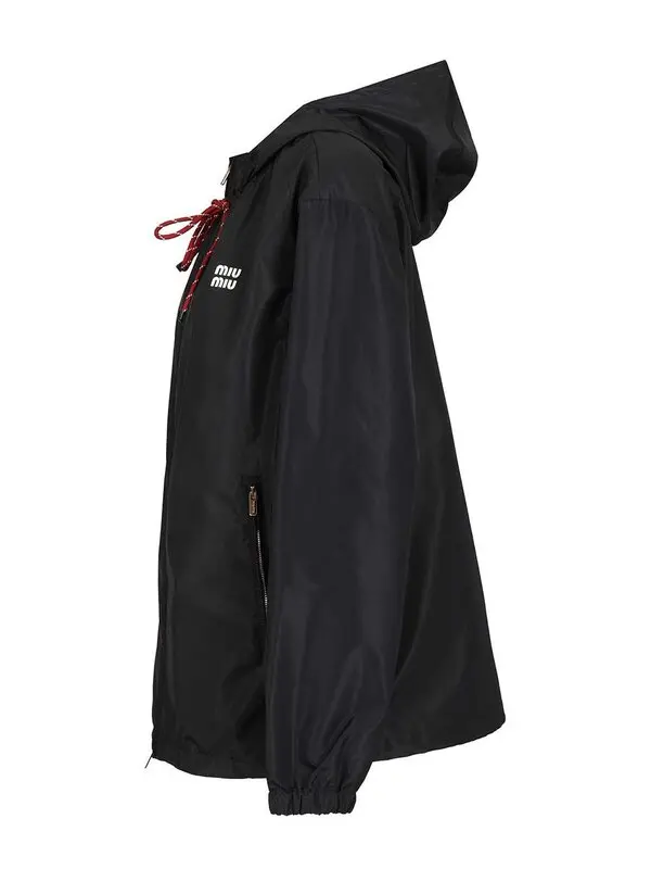 Miu Miu Lightweight Hooded Zip Jacket