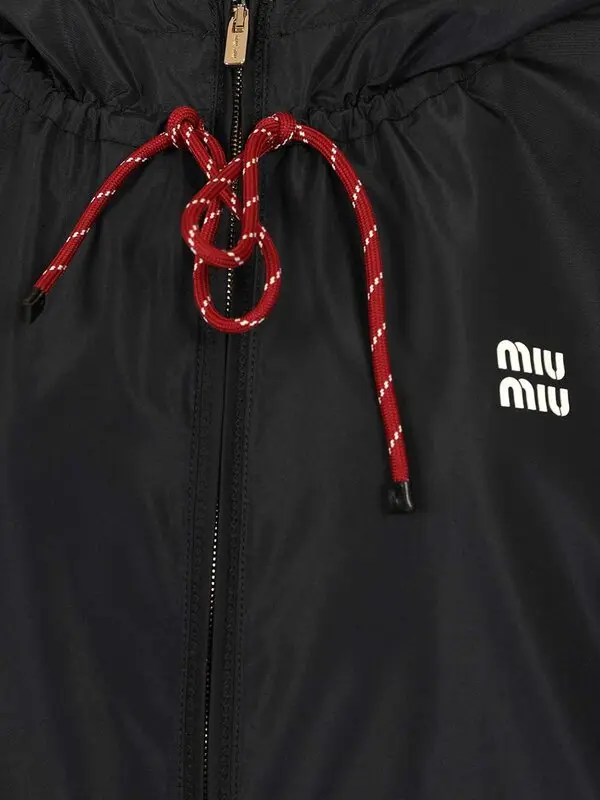 Miu Miu Lightweight Hooded Zip Jacket