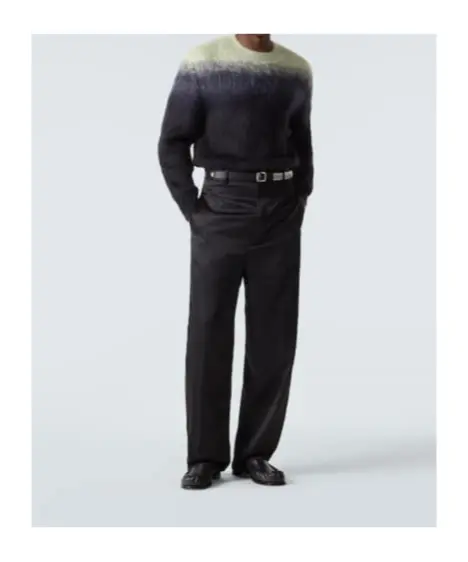 JIL SANDER Mohair And Wool-blend Sweater With Color Gradient - Black