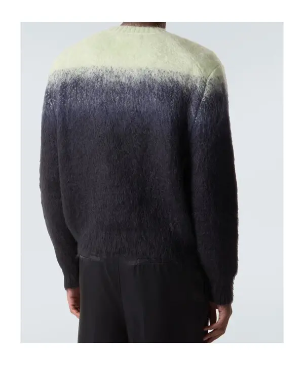 JIL SANDER Mohair And Wool-blend Sweater With Color Gradient - Black