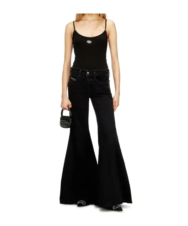 DIESEL® 1970-d-bleess Flared Jeans - Black/dark Grey