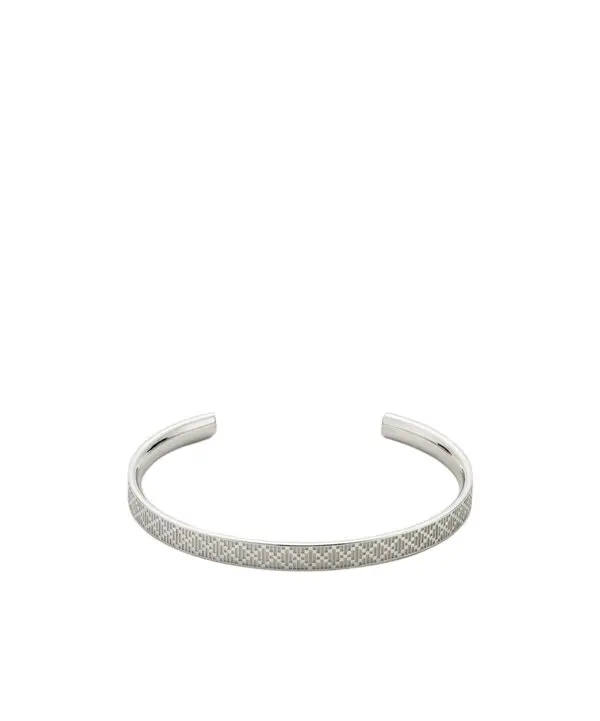 Gucci Diamante Engraved Cuff Bracelet - Gray