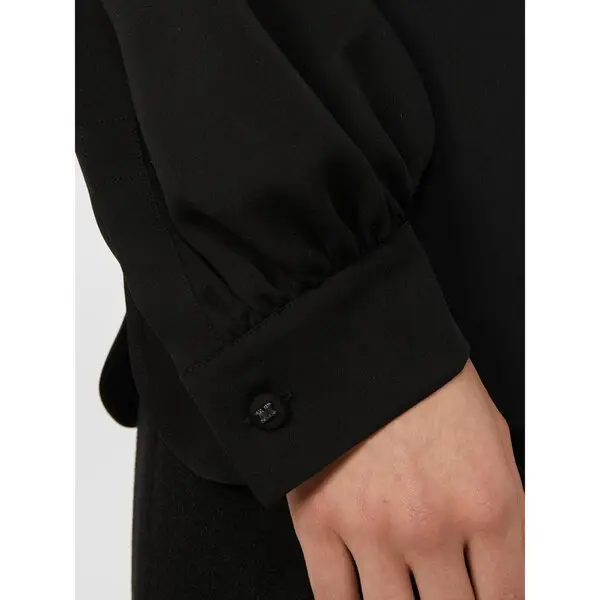 Max Mara Melania Tie Detailed Button-up Shirt - Black