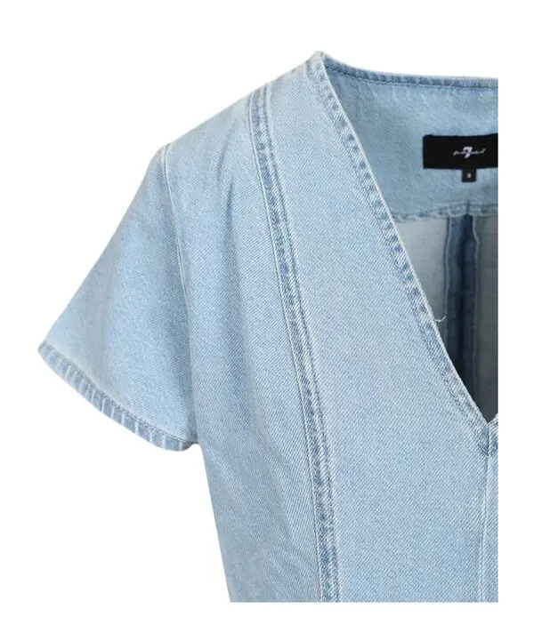 7 For All Mankind Flared Denim Dress