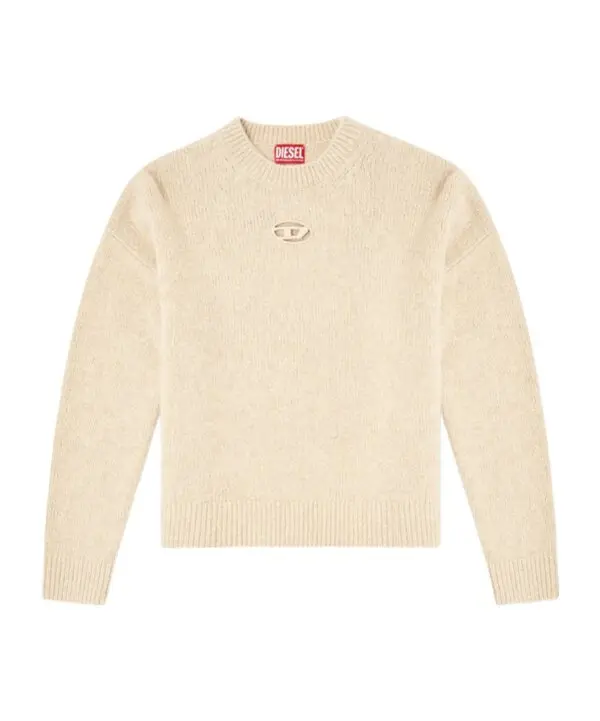 DIESEL® M-areeta Oval D Knitted Jumper - Beige