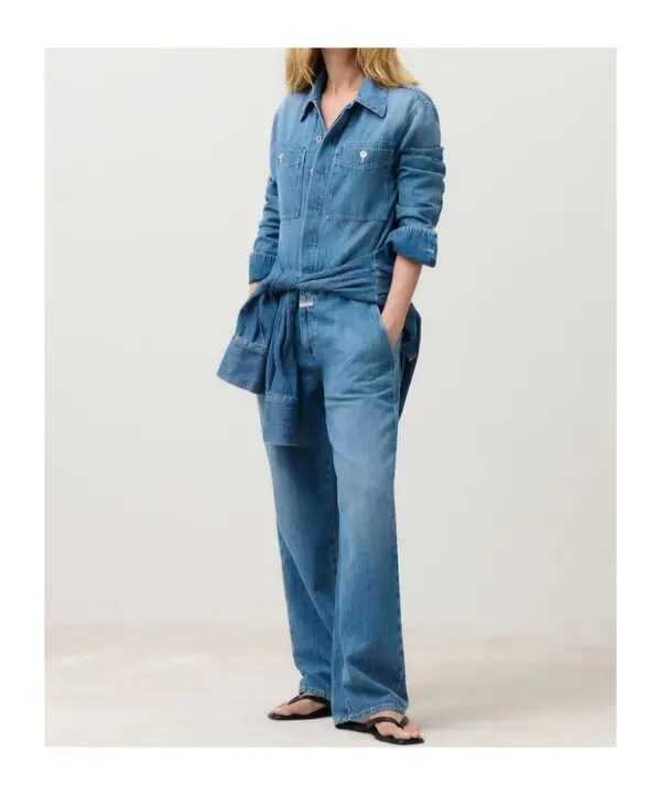 Closed Wyla Chest-pocket Jumpsuit In Denim - Mid Blue