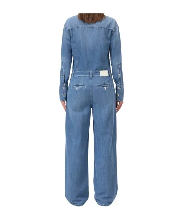 Closed Wyla Chest-pocket Jumpsuit In Denim - Mid Blue