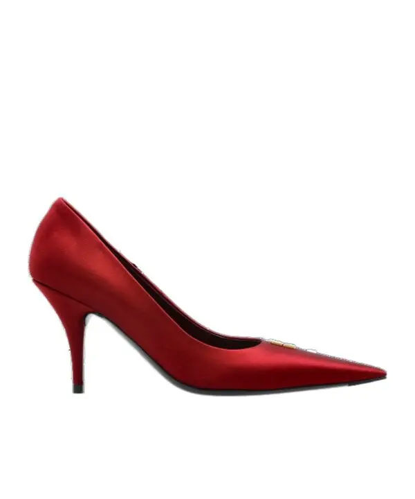 Balenciaga Logo Plaque Pointed-toe Pumps