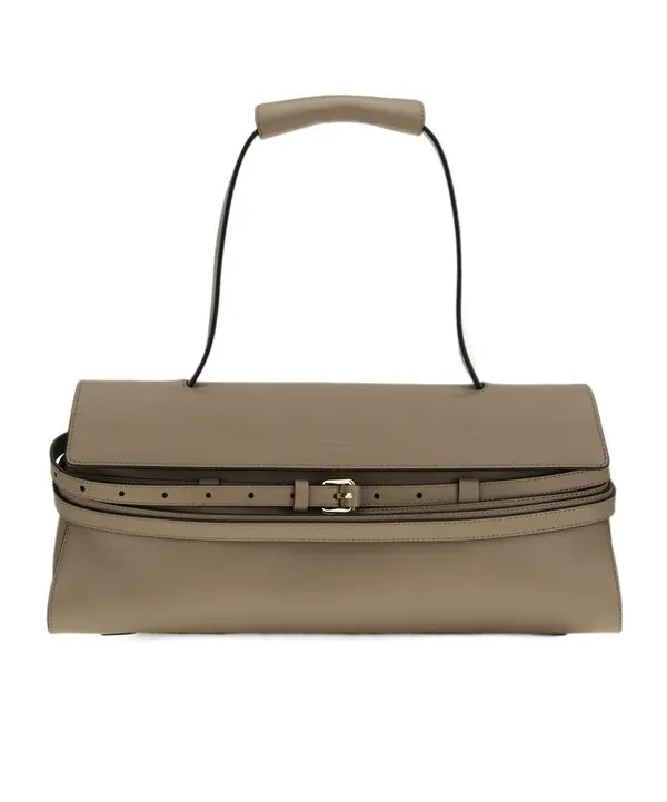 Moschino Tie Detailed Shoulder Bag - Gray