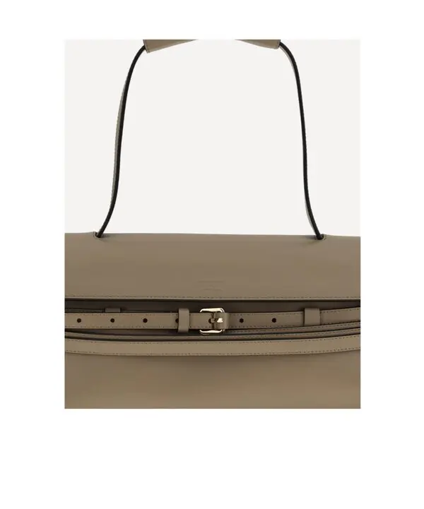 Moschino Tie Detailed Shoulder Bag - Gray