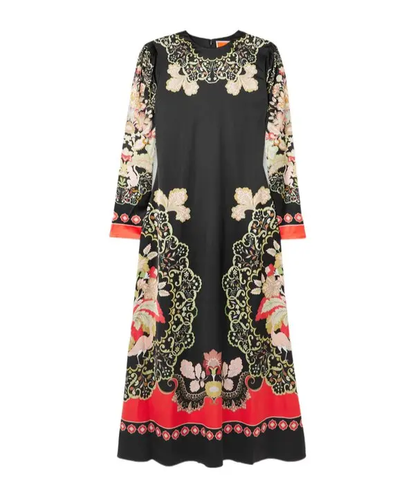 La DoubleJ Clingy Swing Long Sleeve Maxi Dress - Black
