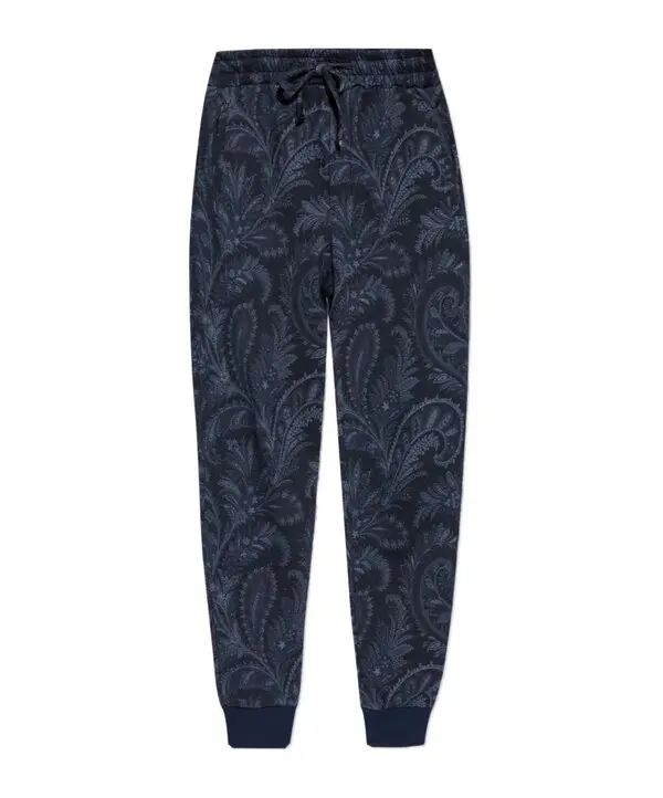 Etro Patterned Drawstring Sweatpants - Black