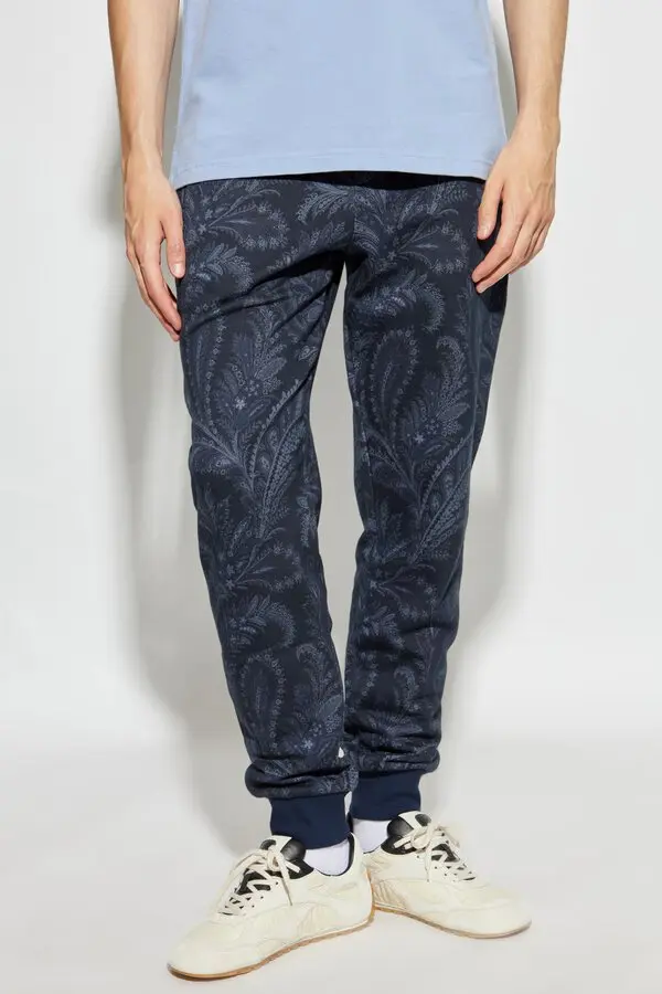 Etro Patterned Drawstring Sweatpants - Black