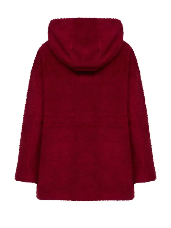 Max Mara Virgin Wool-blend Coat With Hood