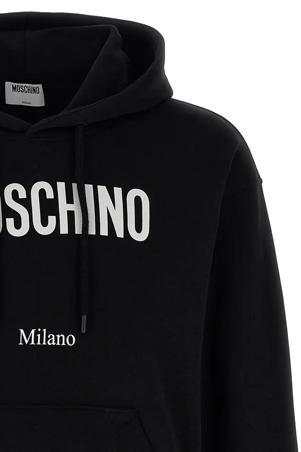 Moschino Print Drawstring Hoodie