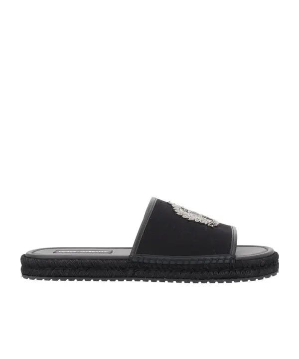 Dolce & Gabbana Crest Slide Sandals