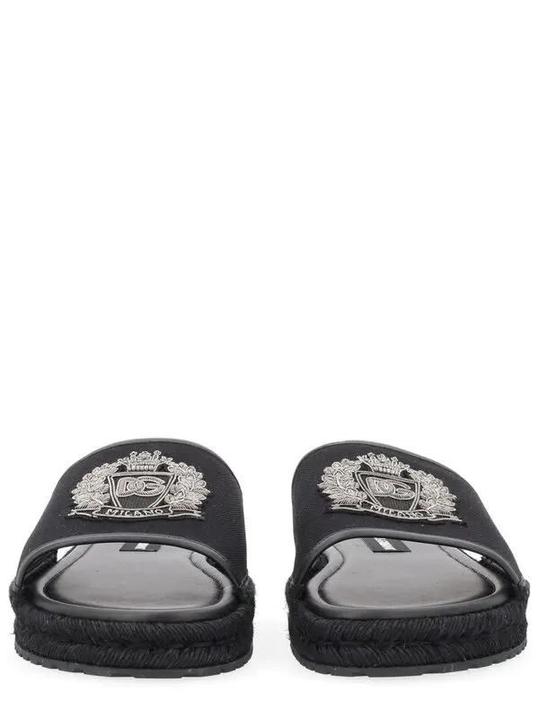 Dolce & Gabbana Crest Slide Sandals