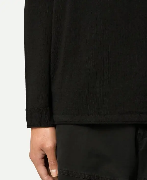 Stone Island Logo Patch Crewneck Jumper - Black