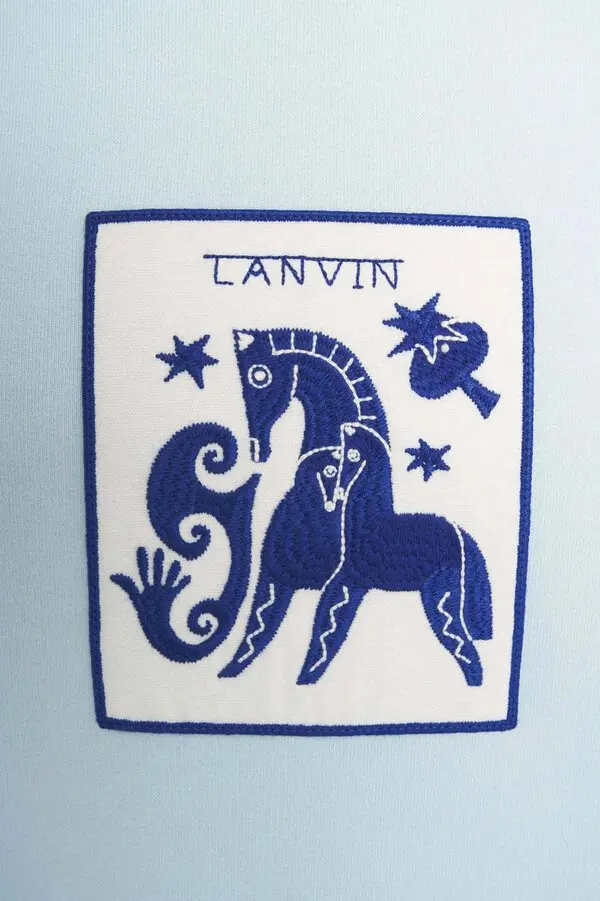 LANVIN Drawstring Hooded Sweatshirt With Front Print