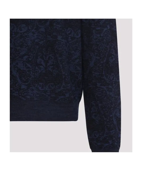 Etro Crewneck Knitted Jumper - Black