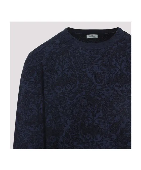 Etro Crewneck Knitted Jumper - Black