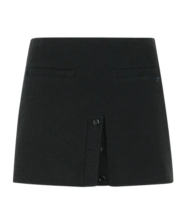 COURREGES Buttoned Tweed Mini Skirt
