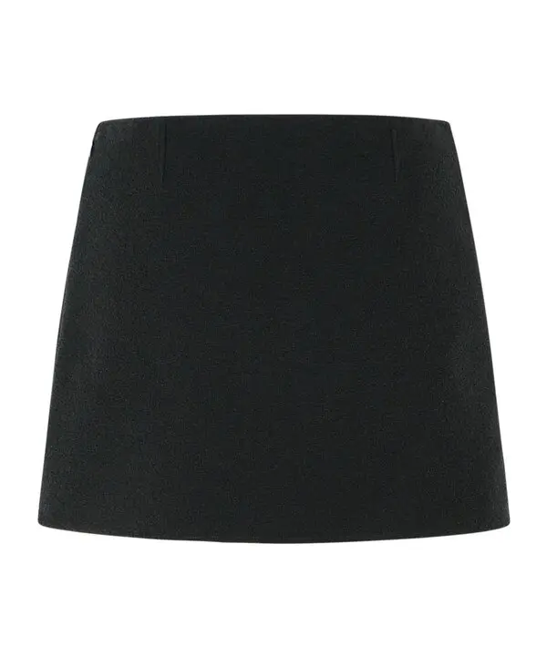 COURREGES Buttoned Tweed Mini Skirt