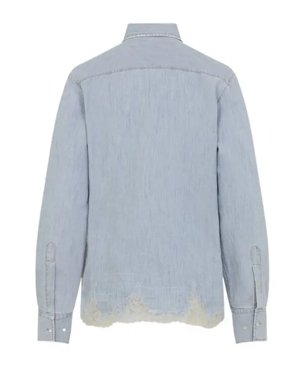 Ermanno Scervino Lace Detailed Buttoned Shirt
