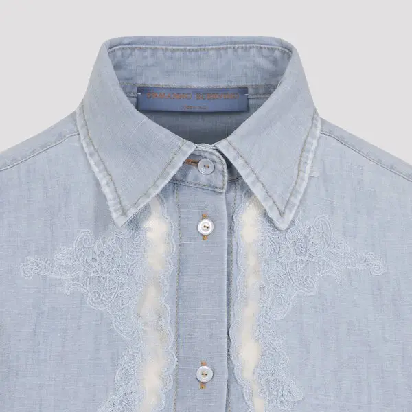 Ermanno Scervino Lace Detailed Buttoned Shirt