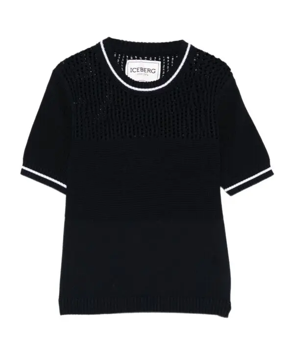 Iceberg Open-knit T-shirt - Blue