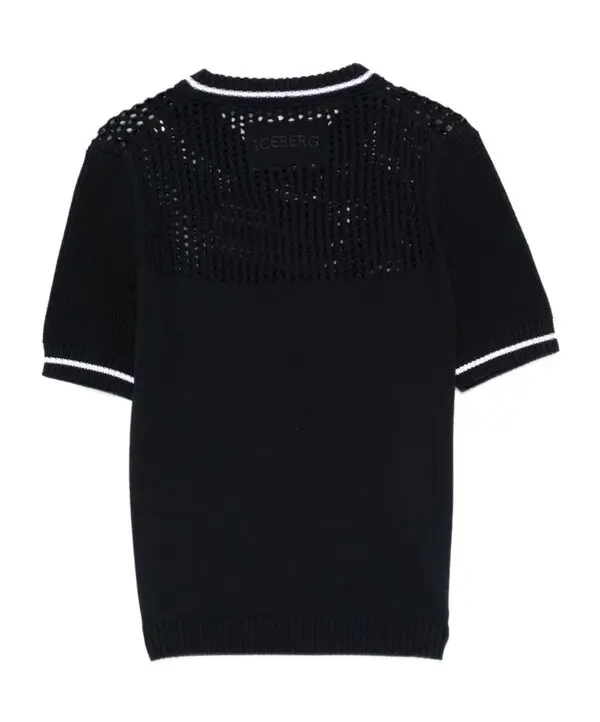 Iceberg Open-knit T-shirt - Blue