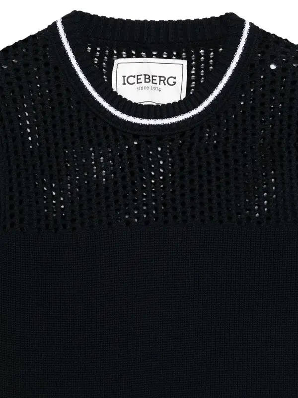 Iceberg Open-knit T-shirt - Blue