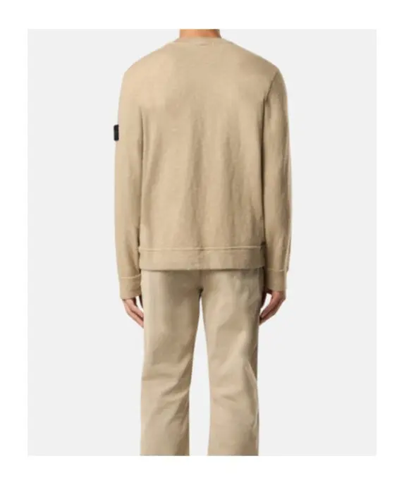 Stone Island Logo-patch Cotton Sweatshirt - Desert