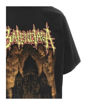 Balenciaga Graphic Printed Crewneck T-shirt - Black