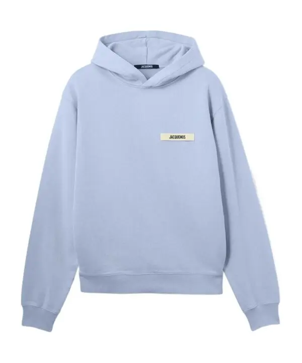 Jacquemus The Gros Grain Long-sleeve Hoodie - Light Blue