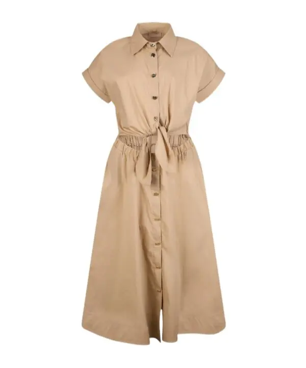 Liu Jo Belted Shirt Dress - Cappuccino