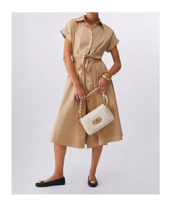 Liu Jo Belted Shirt Dress - Cappuccino