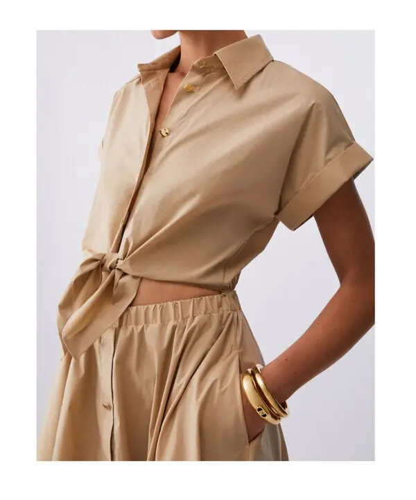 Liu Jo Belted Shirt Dress - Cappuccino