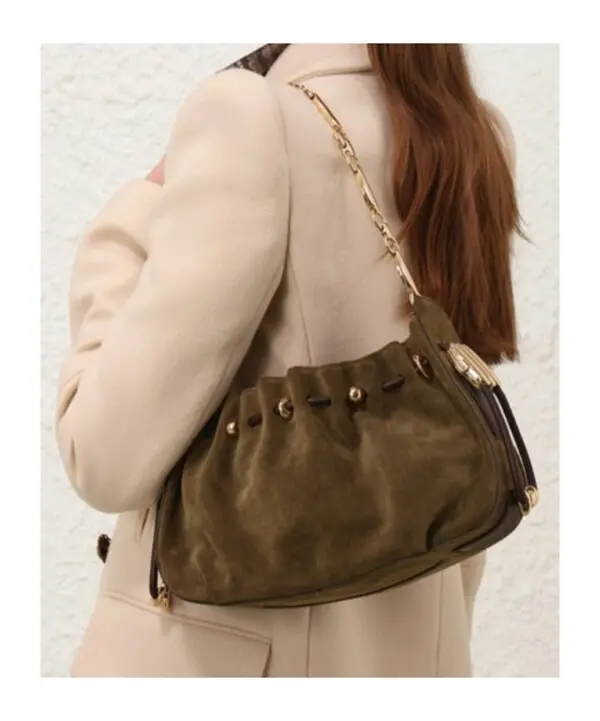 Zimmermann Halcyon Chain Clutch Bag - Olive
