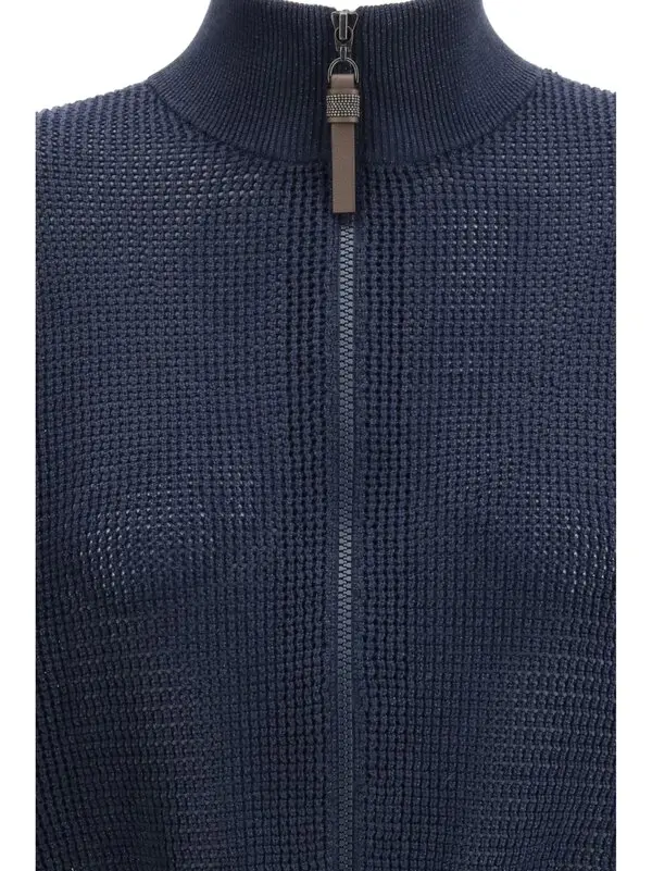 Brunello Cucinelli Cropped Zip-up Cardigan