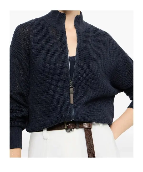Brunello Cucinelli Cropped Zip-up Cardigan