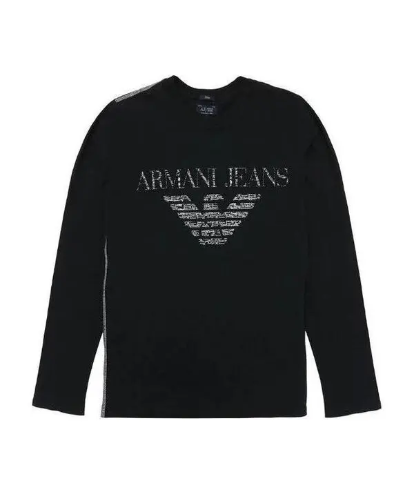 Emporio Armani Round Collar And Long-sleeved T-shirt