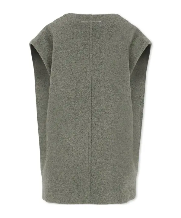 MAISON MARGIELA Embroidered Logo V-neck Waistcoat