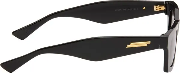 Bottega Veneta Rectangle Frame Sunglasses - Black